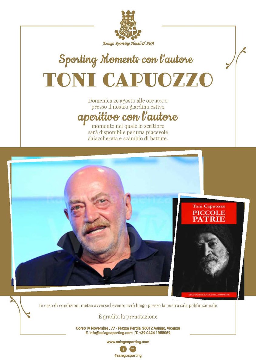 Incontro con Toni Capuozzo all'Asiago Sporting Hotel - 29 agosto 2021