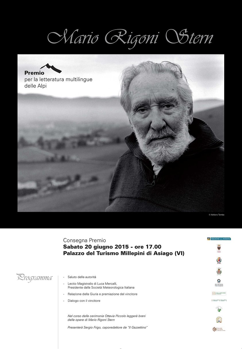 Premio letterario Mario Rigoni Stern, Asiago Sabato 20 Giugno 2015