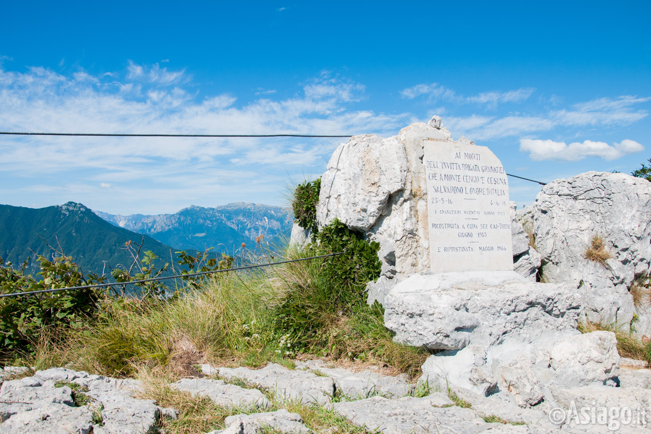 Itinerario per Escursione sul Monte Cengio - Altopiano di Asiago 7 Comuni